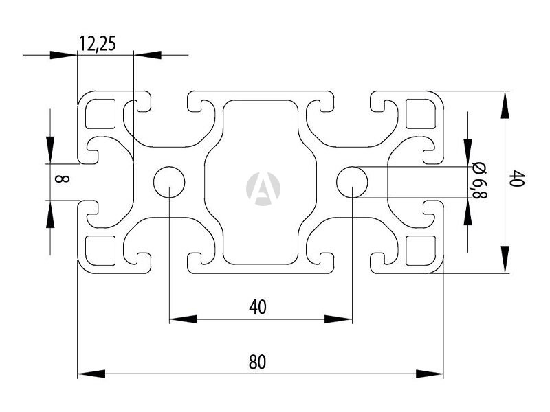 Aluminium Extrusion Slot Profile 4080 – Black - AlphaSim.eu | Your ...